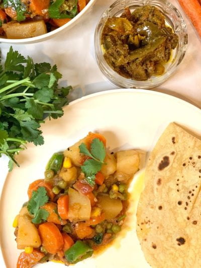 The Most Amazing Aloo Gajar Matar | Potato, Carrot & Peas